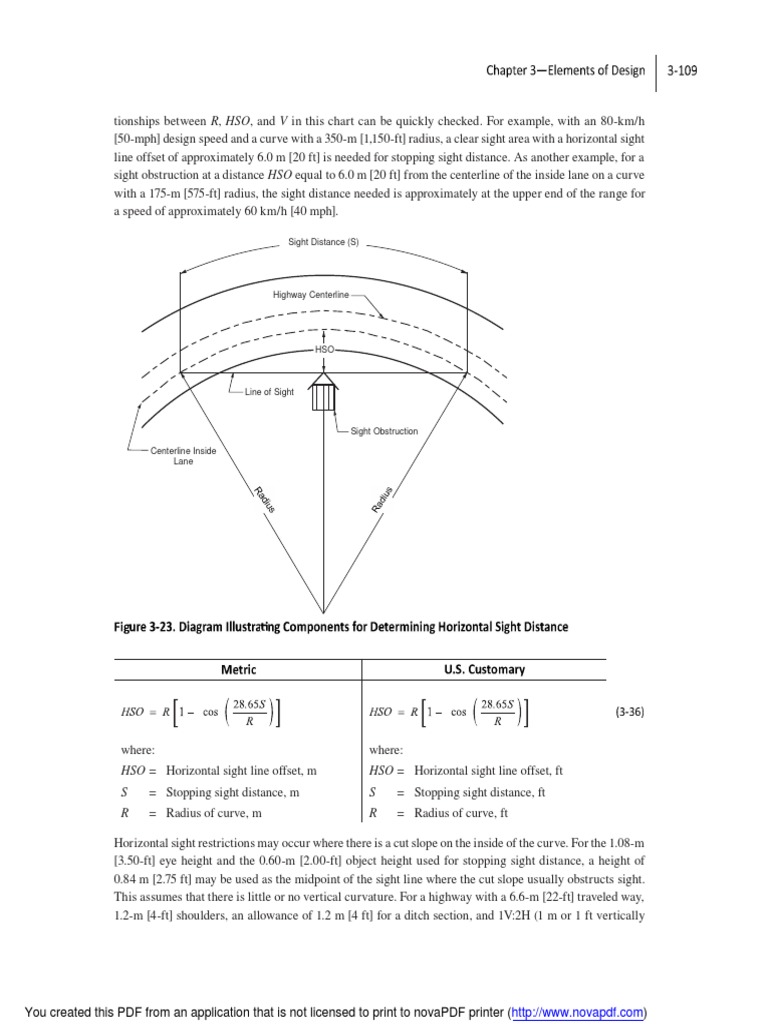 Stopping Sight Distance Guidelines | PDF