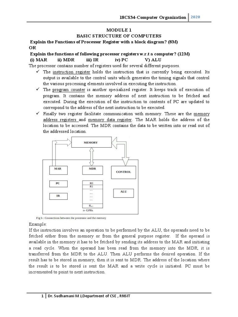 CO - Module 1 | PDF | Central Processing Unit | Input/Output