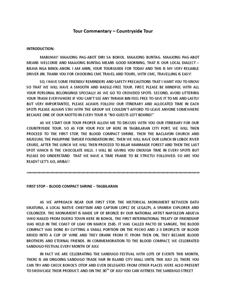 Janine Tour Commentary | PDF