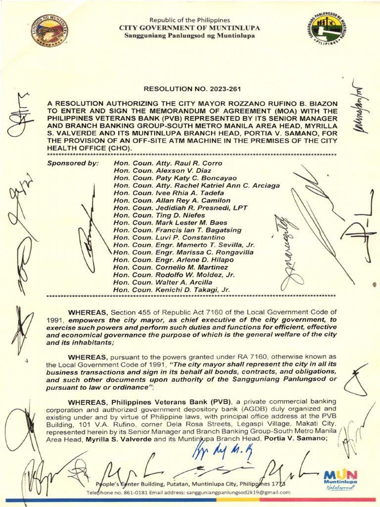 Resolution No. 2023-261 | PDF | Banks | Economies