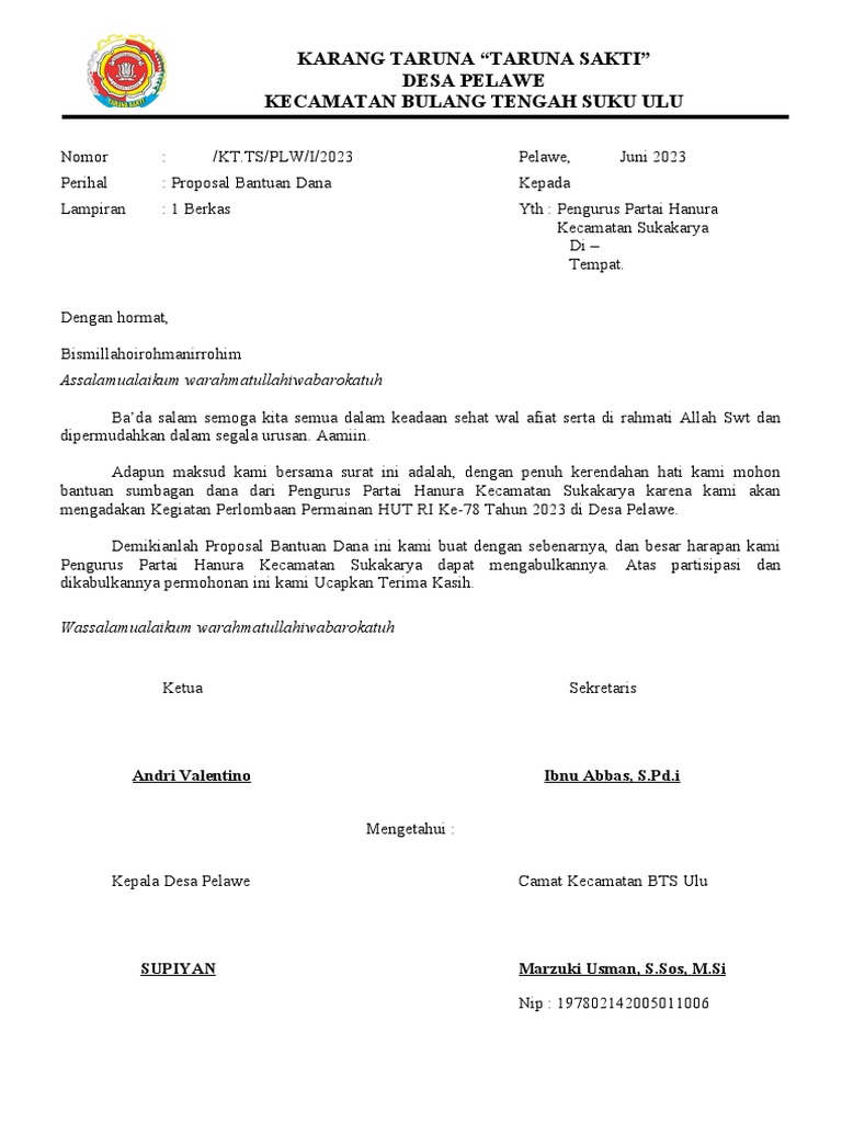 Karang Taruna BTS Ulu | PDF