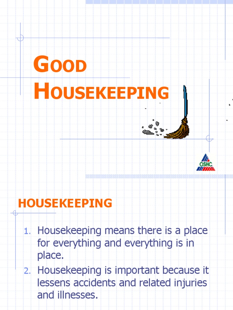 Lesson 8 Housekeeping | PDF | Housekeeping | Safety