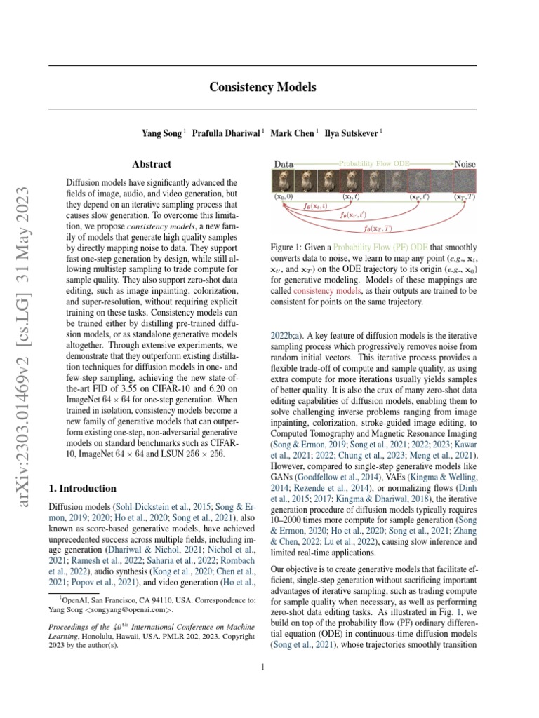 Consistency Models | PDF | Stochastic Differential Equation | Mathematics