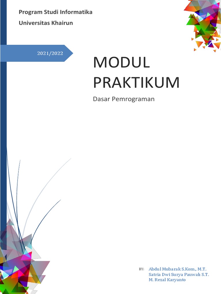 Modul Dasar Pemrograman 2022 | PDF | Teknologi & Rekayasa