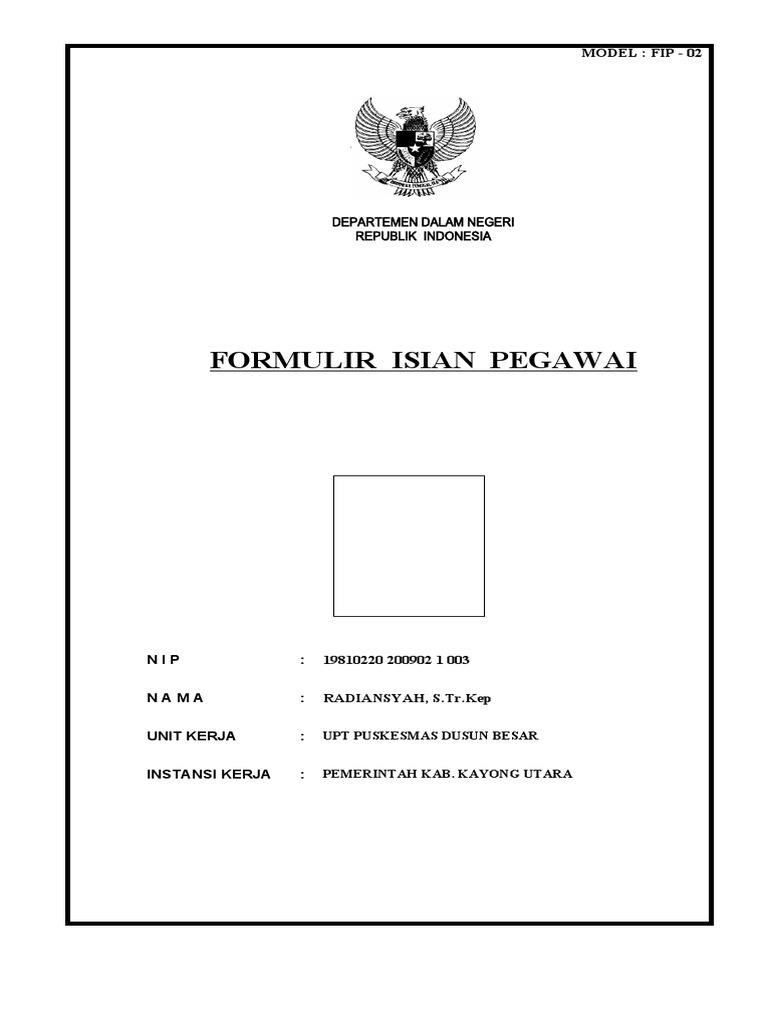 Formulir Isian Pegawai | PDF