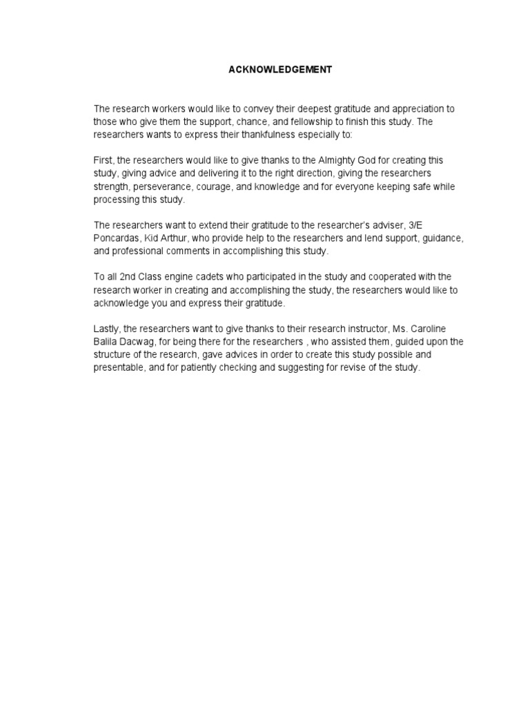 Acknowledgement | PDF