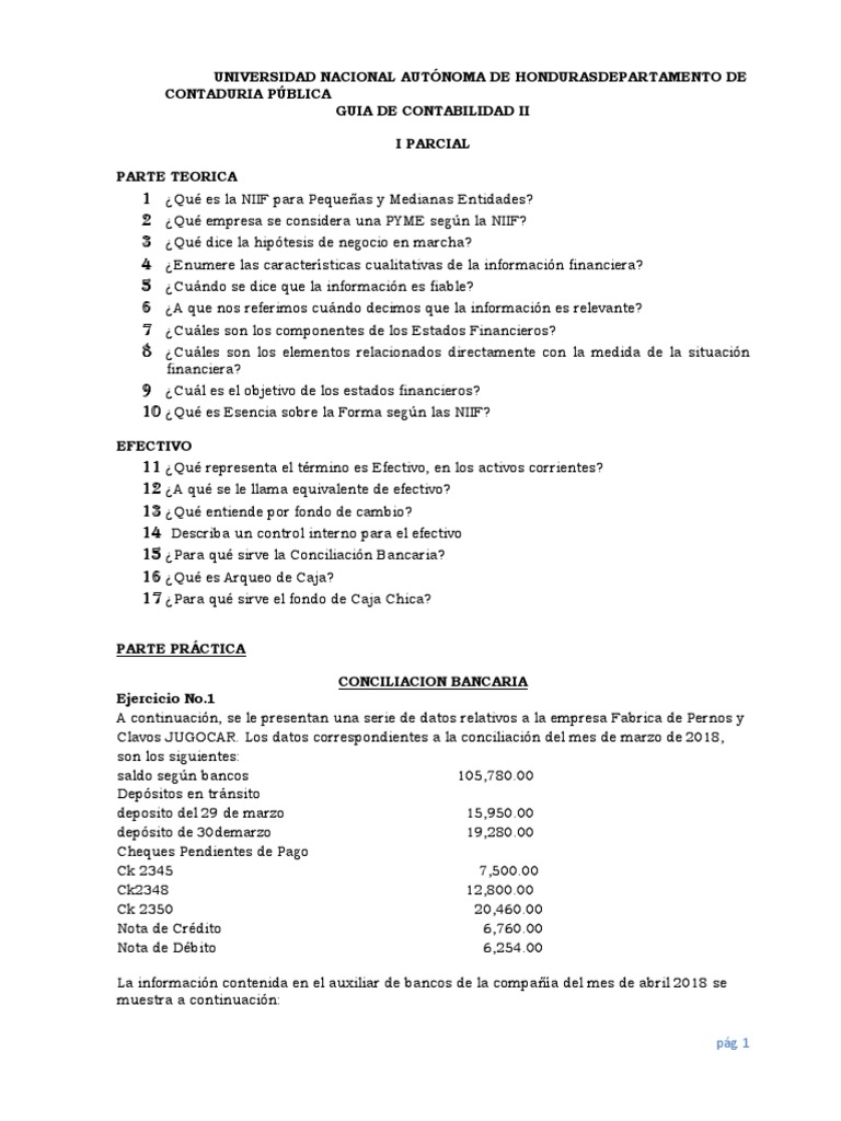 GUIA PRIMER PARCIAL - PAC3 - 2019 Conta2 | PDF | Bancos | Cheque