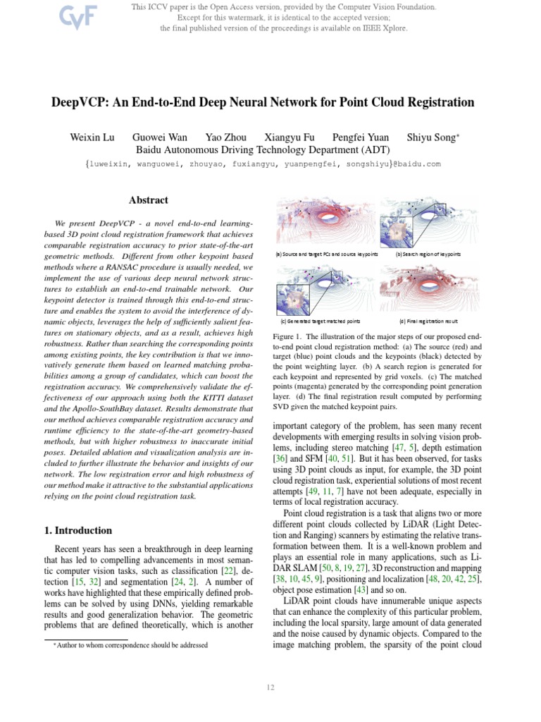Lu DeepVCP An End-to-End Deep Neural Network For Point Cloud Registration ICCV 2019 Paper | PDF ...