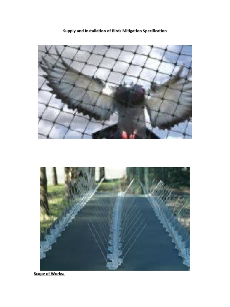 Bird Mitigation Netting Installation Guide | PDF | Screw | Wire