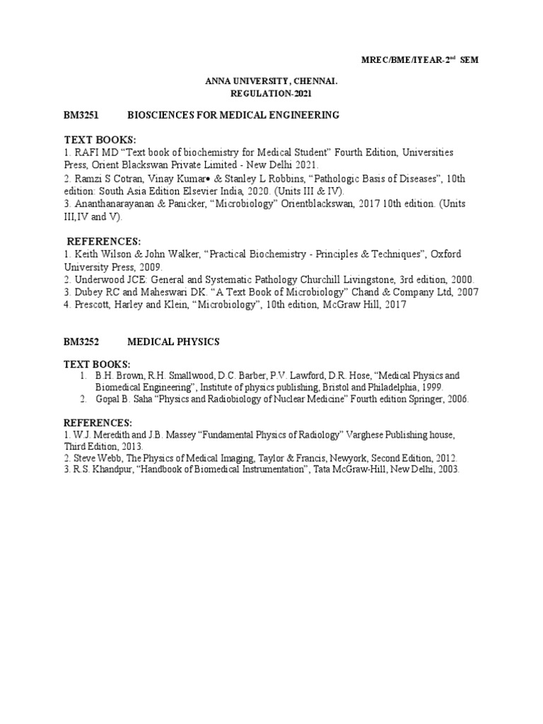 2nd Sem bme-BOOK | PDF