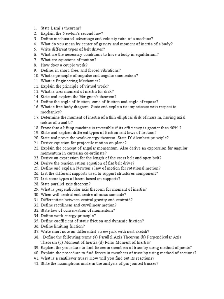 Question Bank EM | PDF | Angular Momentum | Torque