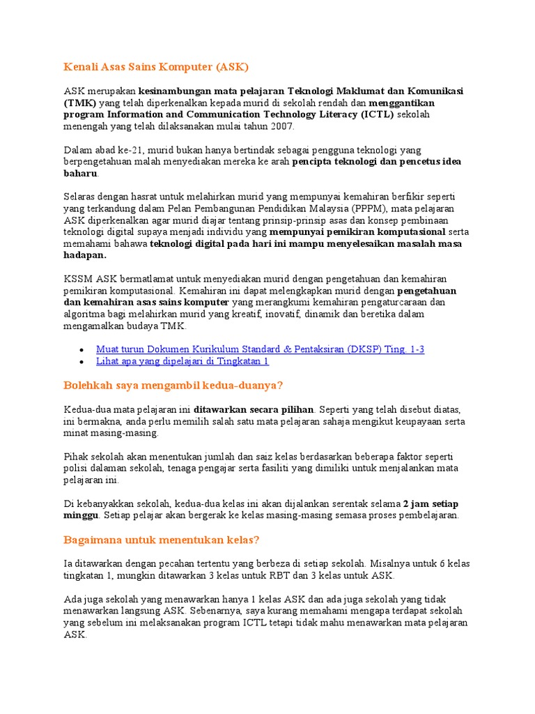 Kenali Asas Sains Komputer | PDF