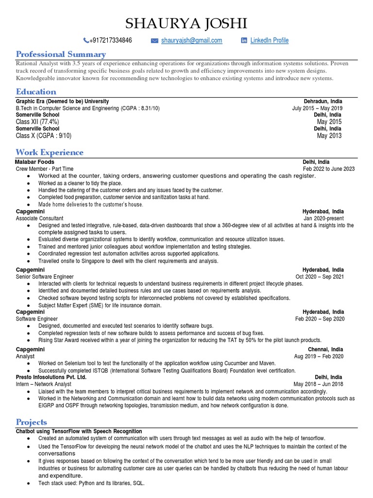 Shaurya Joshi Resume Updated | PDF | Computer Network | Software
