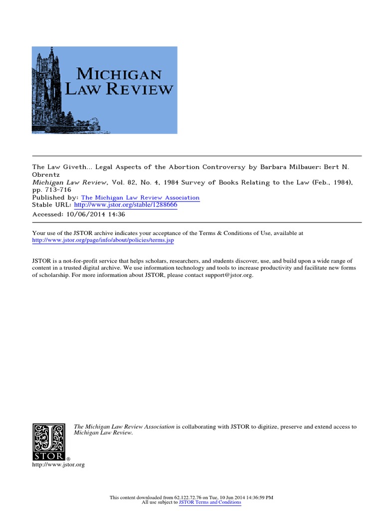 1984 Survey of Books Relating To The Law The Law Giveth... Legal ...