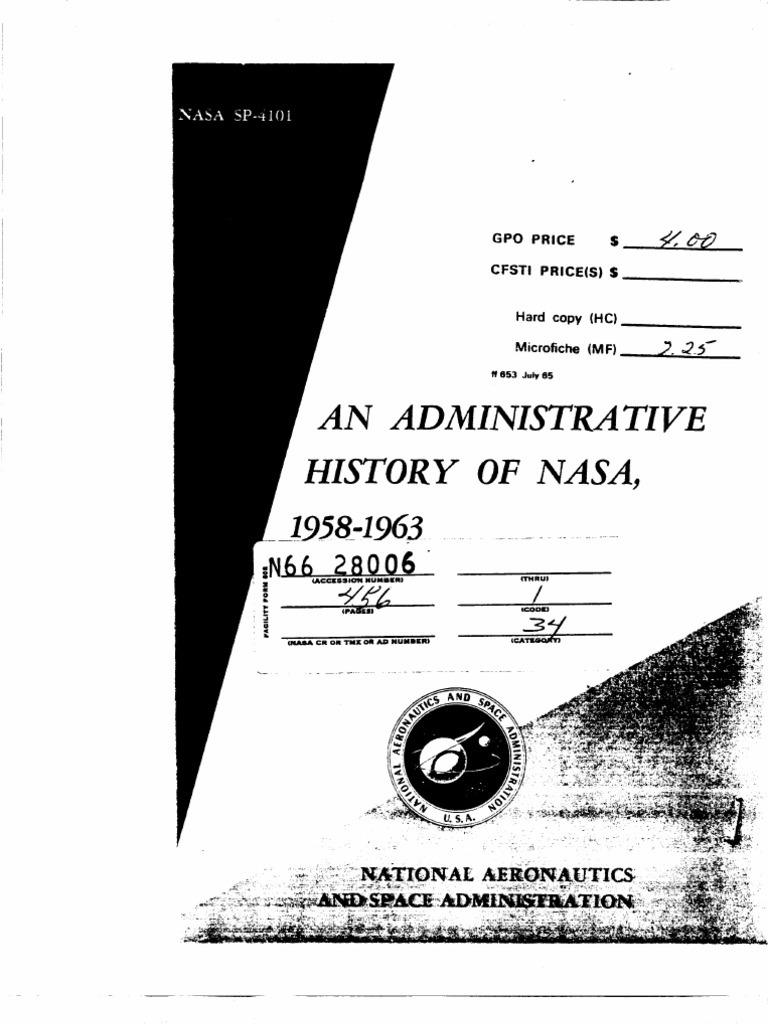Administrative History of NASA 1958-1963 | PDF