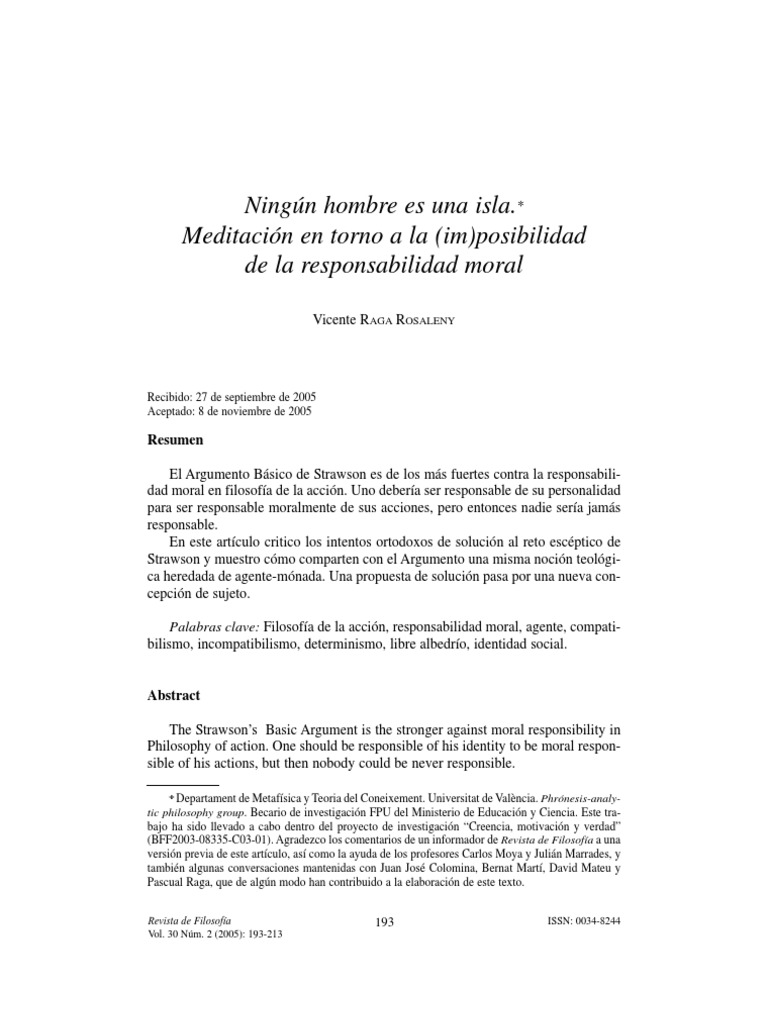 Galen Strawson | PDF | Moralidad | Libertad
