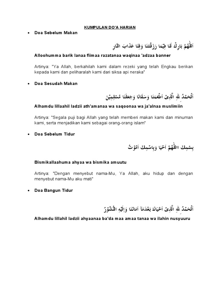 Kumpulan Doa Harian | PDF