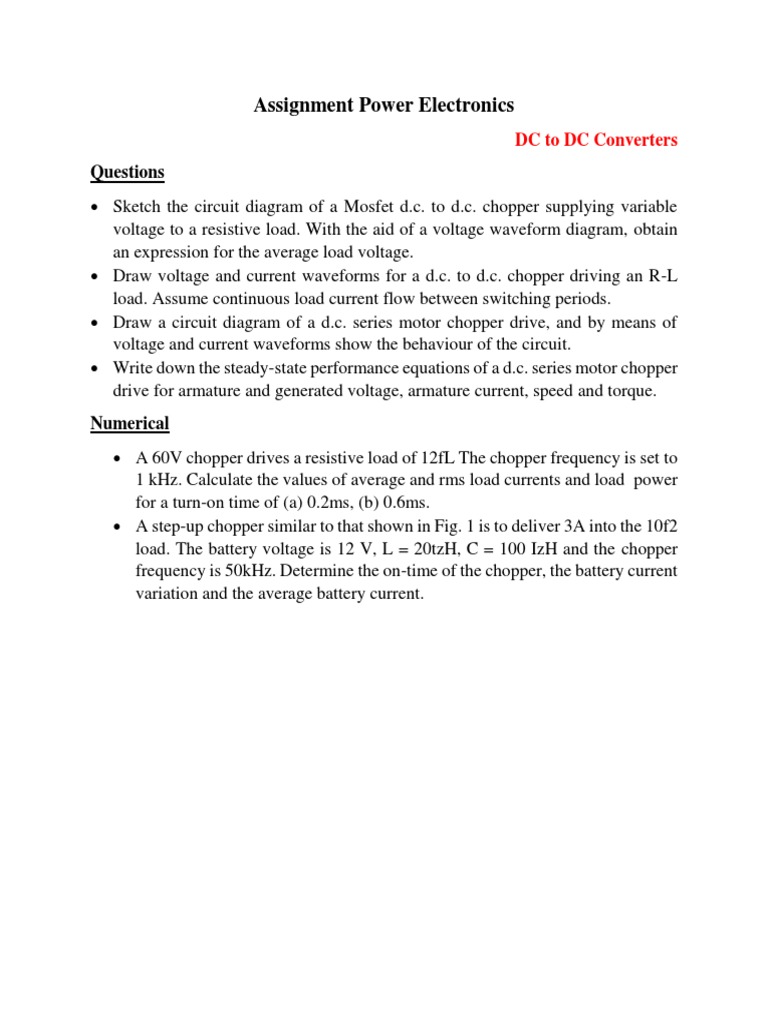 Assignment DC-DC | PDF
