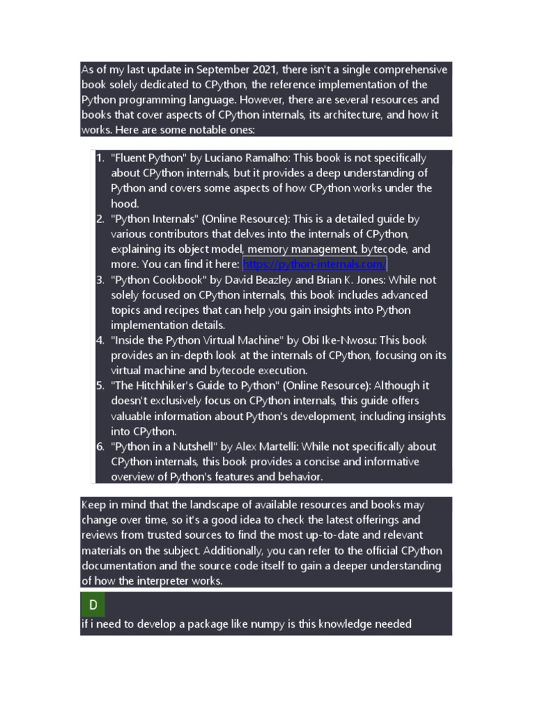 Python Internals Pdf Python Programming Language Computer Science