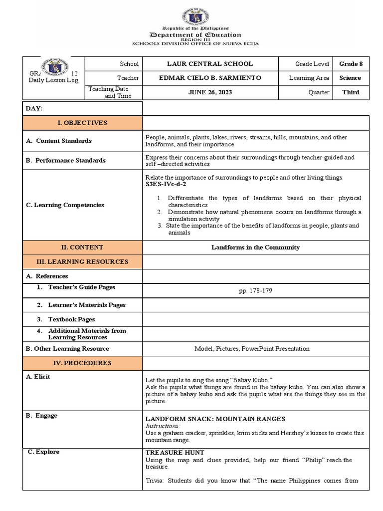 Lesson Plan Mountain Ranges | PDF | Volcano | Mountains