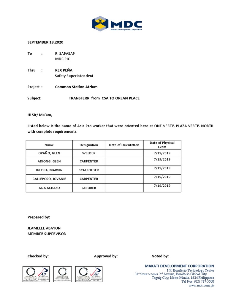 Rescue Letter Memo | PDF