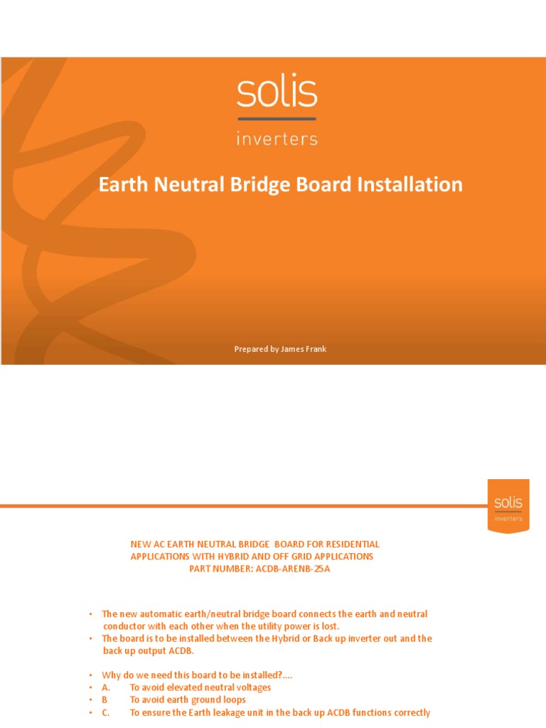 Earth Neutral Bridge Board Guide | PDF | Power Inverter | Mains Electricity