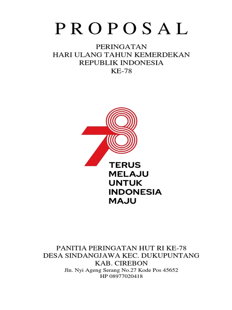 Proposal Hut Ri Ke-78 Fixs | PDF