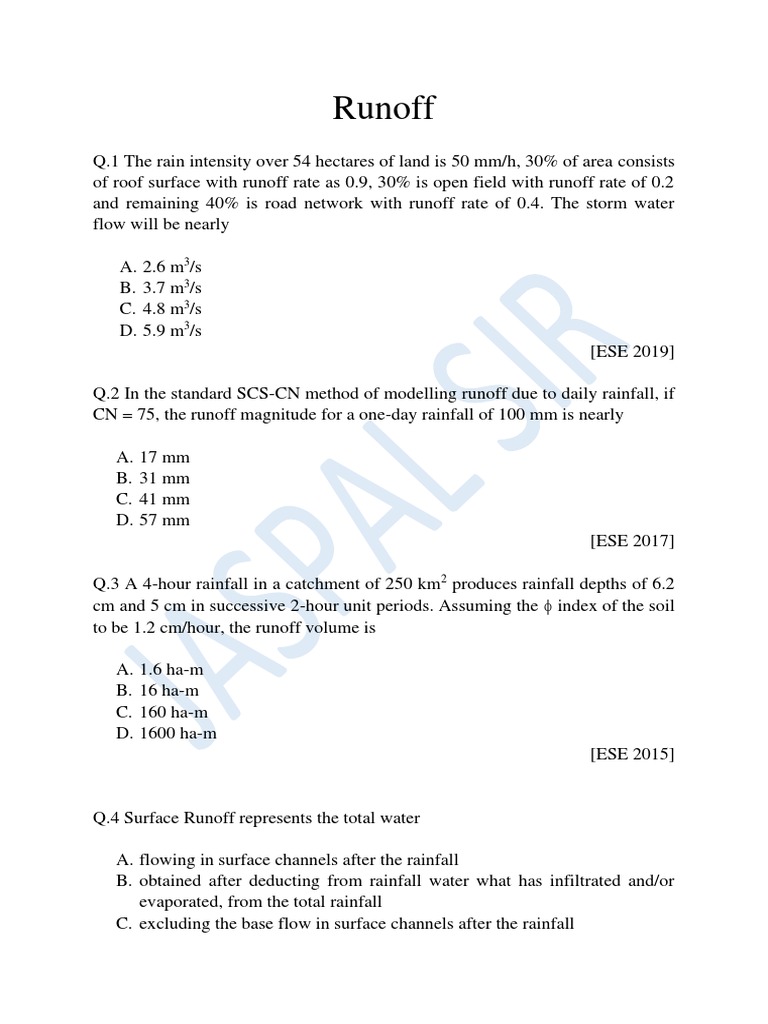 Runoff Pdf Drainage Basin Surface Runoff