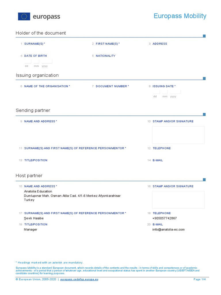 Europass Mobility for SEN Training | PDF | Psychotherapy | Communication