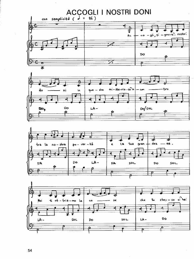 Accogli I Nostri Doni | PDF