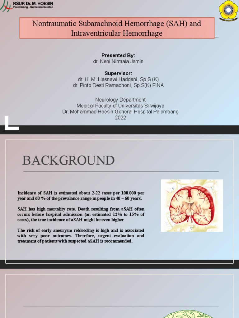 Case Report - SAH | PDF | Neurology | Clinical Medicine