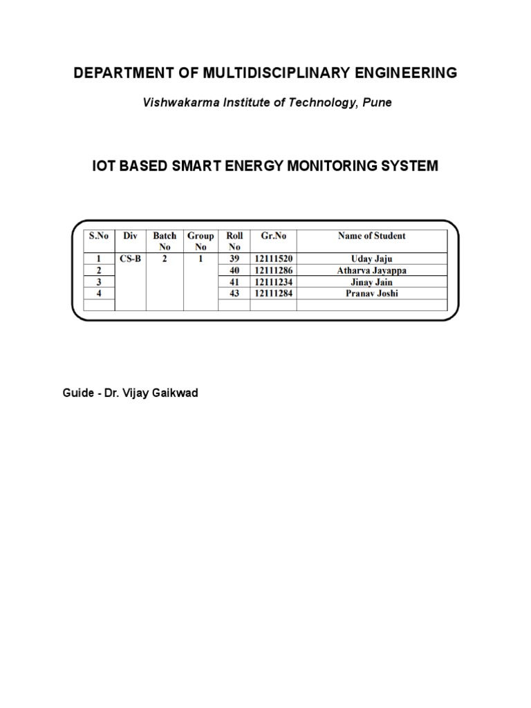 IoT Based Smart Energy Monitoring System | PDF | Internet Of Things ... IoT Based Smart Energy Monitoring System | PDF | Internet Of Things ...