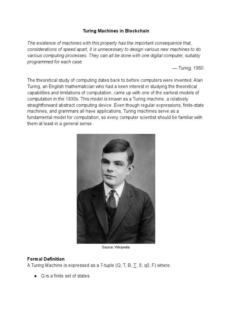 Turing Completeness in Ethereum Blockchain | PDF | Computer Programming ...