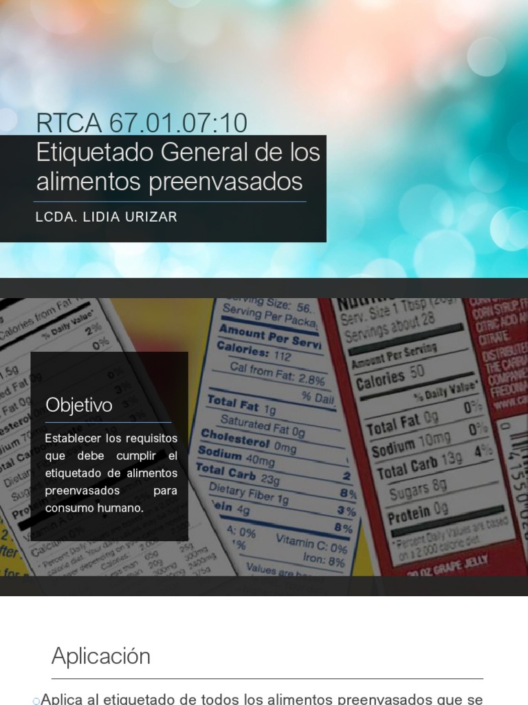 RTCA Etiquetado General | PDF | Alimentos | Los consumidores