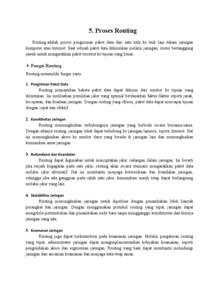 Proses Routing | PDF