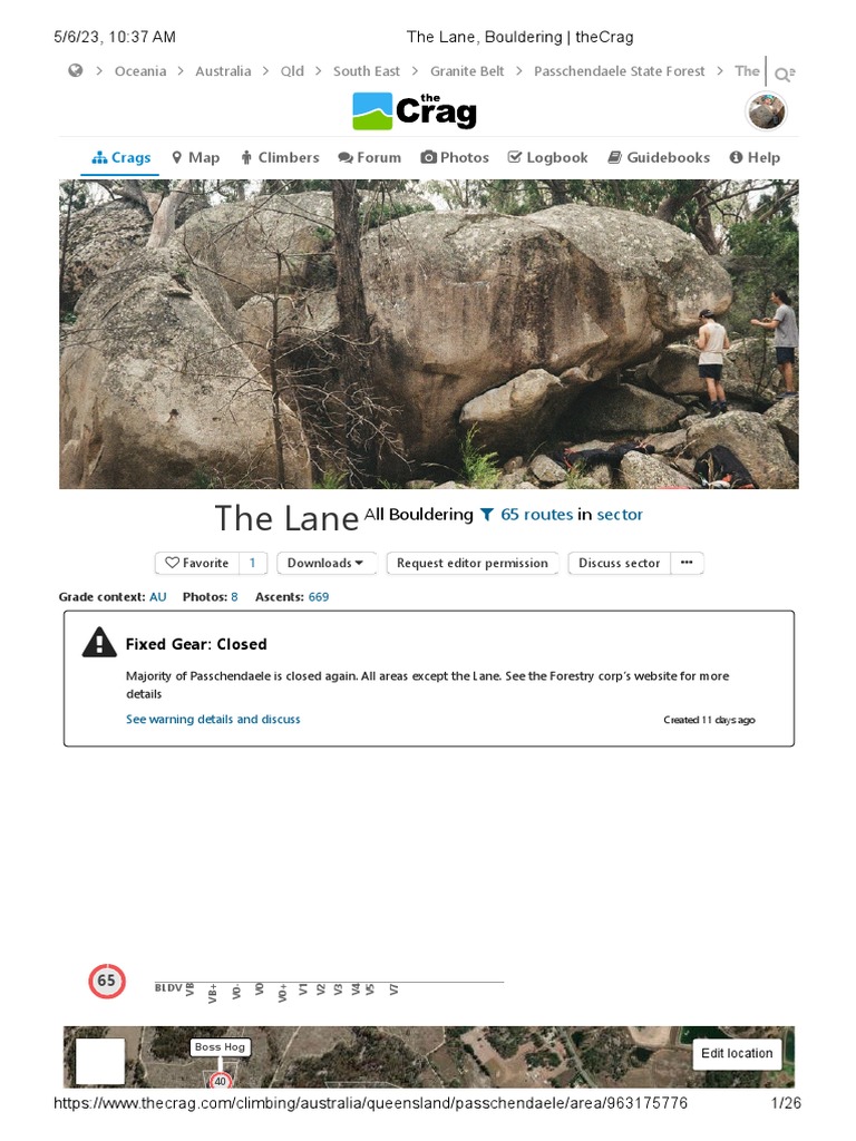 The Lane Bouldering Routes Guide | PDF | Sport Variants | Rock Climbing