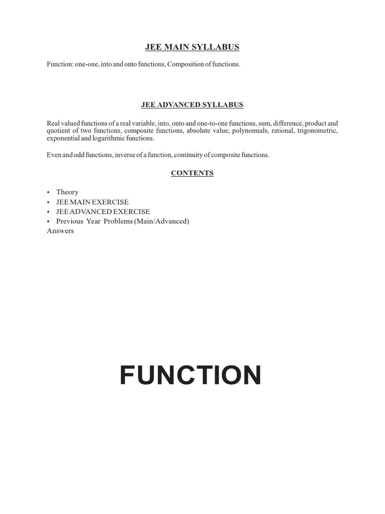 Function (Theory + Exercise) | PDF | Function (Mathematics) | Polynomial