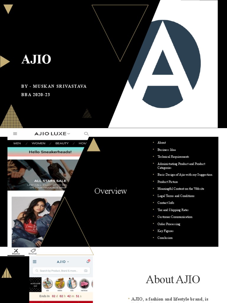 AJIO Presentation | PDF | E Commerce | Retail