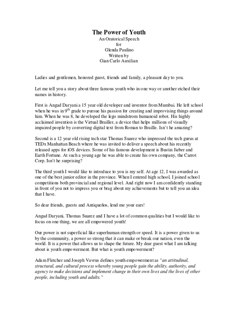 The Power of Youth | PDF