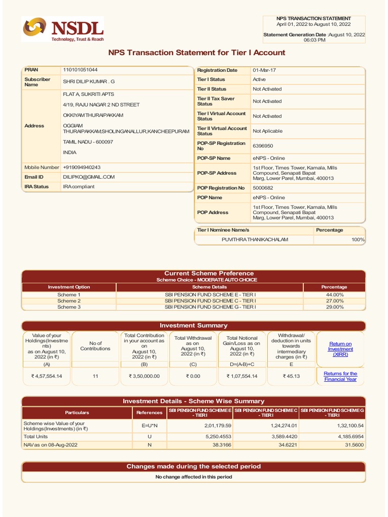 nps-transaction-statement-for-tier-i-account-current-scheme-preference