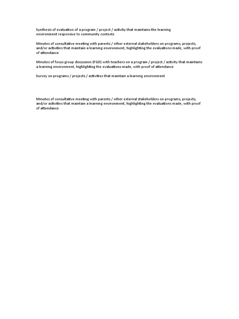 Community Program Evaluation Synthesis | PDF