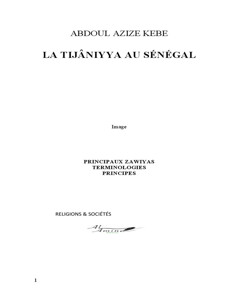 La Tijâniyya : Histoire et Principes au Sénégal | PDF | Mahomet | Soufisme