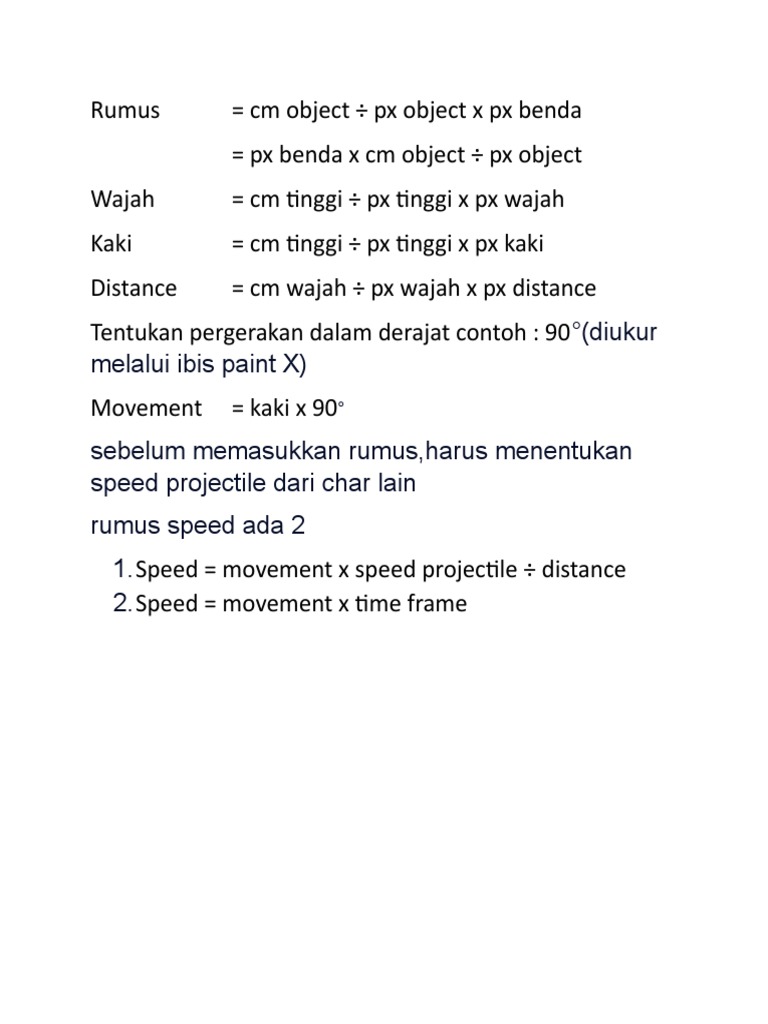 Rumus Calc Speed | PDF