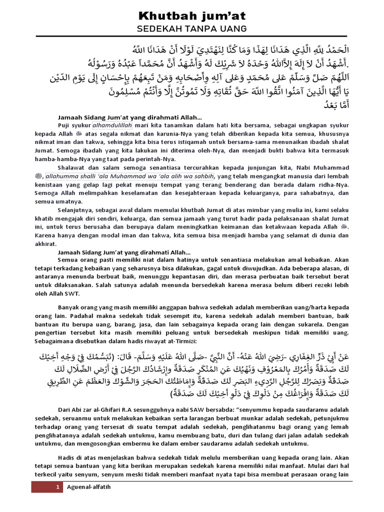 Khutbah Jumat | PDF