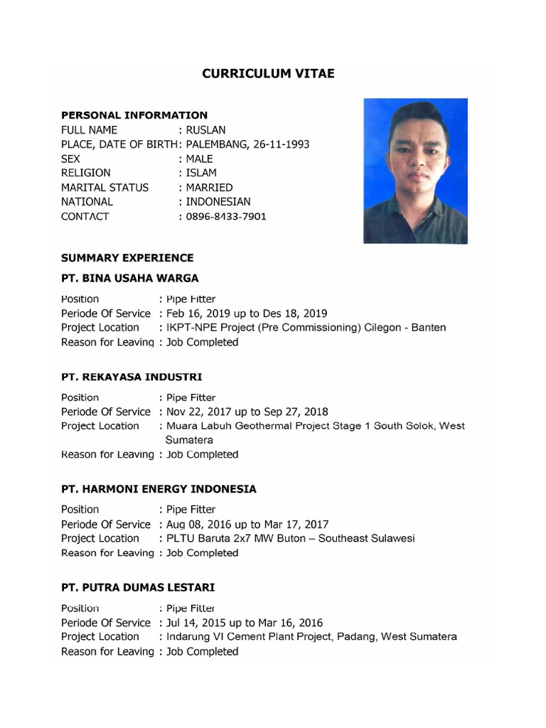 CV Ruslan 1 | PDF