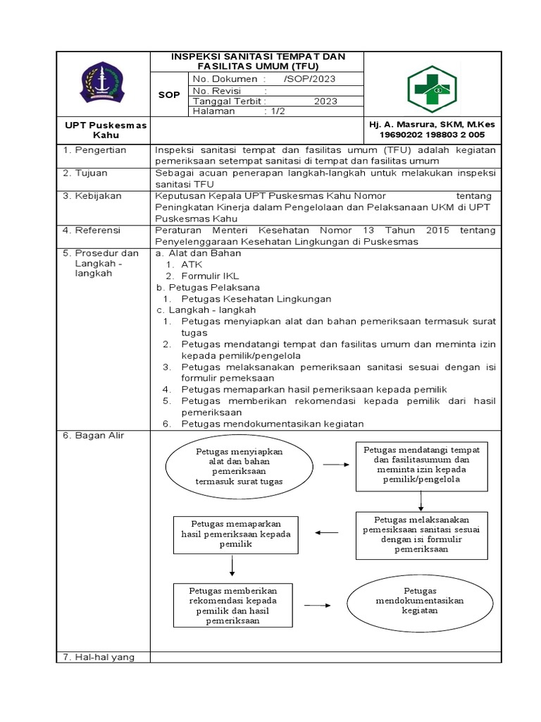 1.4.2 EP. 2 SOP Inspeksi Fasilitas | PDF