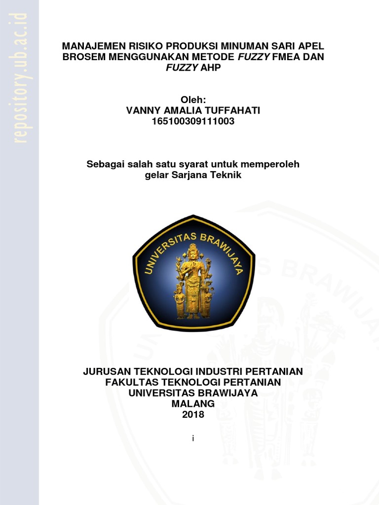 Manajemen Risiko Sari Apel Brosem | PDF