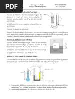 Statiques Des Fluides (Exercices Corrigés) | PDF | mesure de pression | Pression