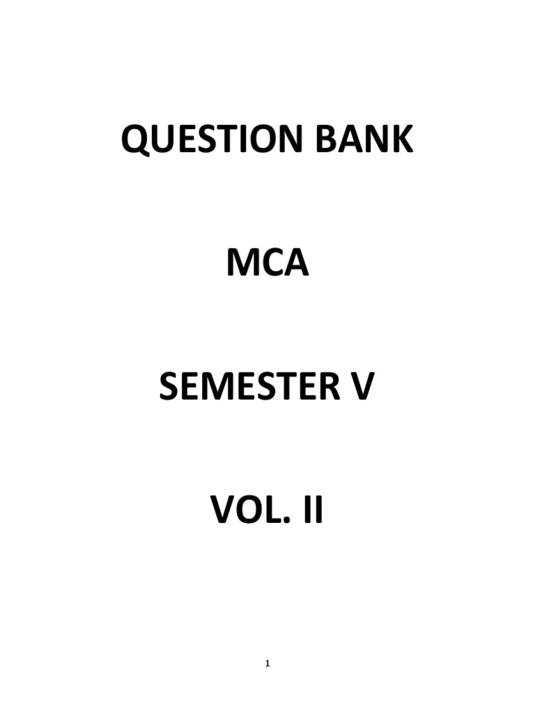 Mca 5 Compiled Vol - II | PDF | Databases | Conceptual Model