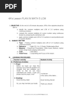 Detailed Lesson Plan in Grade 5 Mathematics | PDF | Prime Number ...